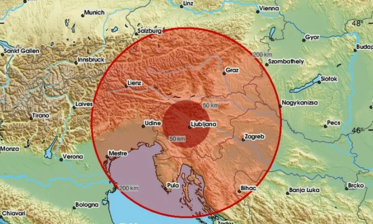 Potresni sunek prebudil številne Slovence
