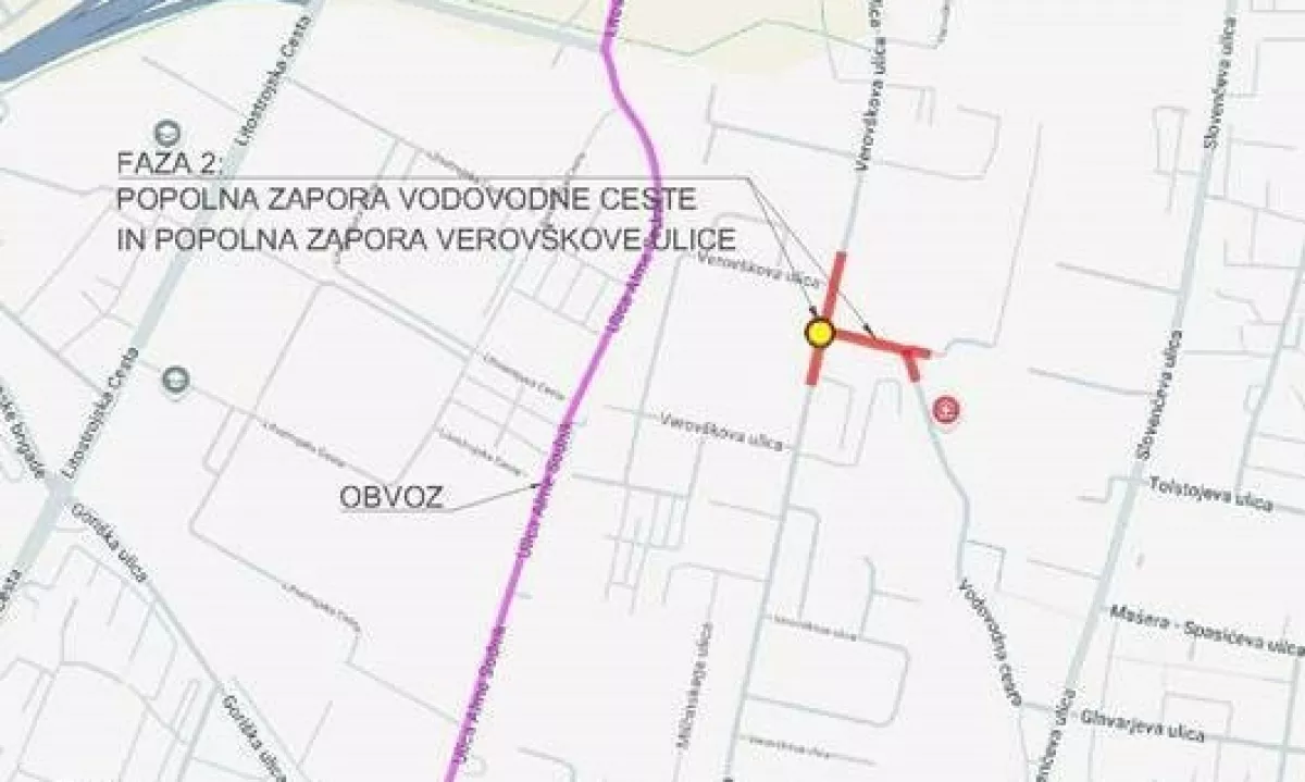 Zaradi obnove zaprti Vodovodna cesta in Verovškova ulica