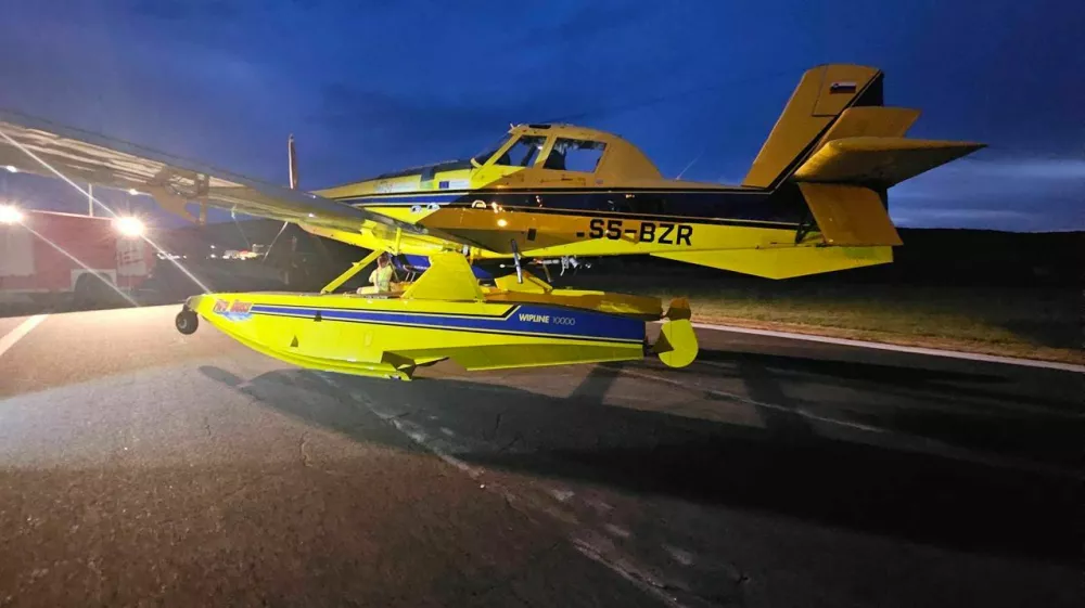 Letalo air tractor popravljeno in spet pripravljeno na gašenje iz zraka
